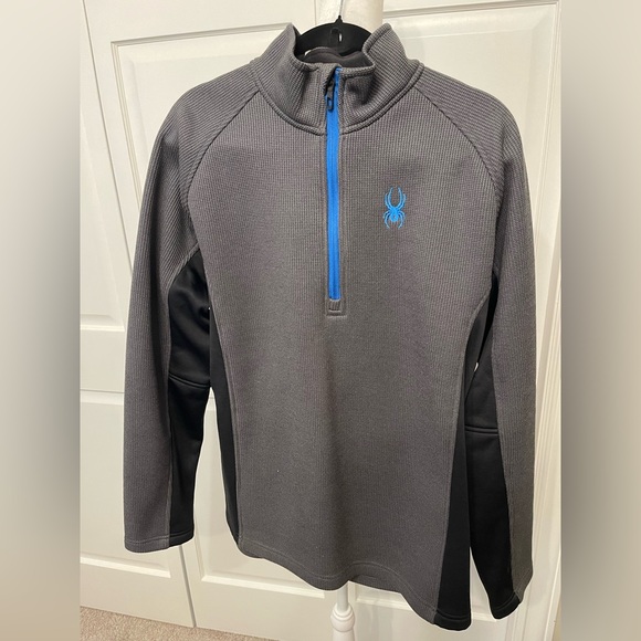 Spyder | Jackets & Coats | Spyder Mens Outbound Gray And Black Pullover ...